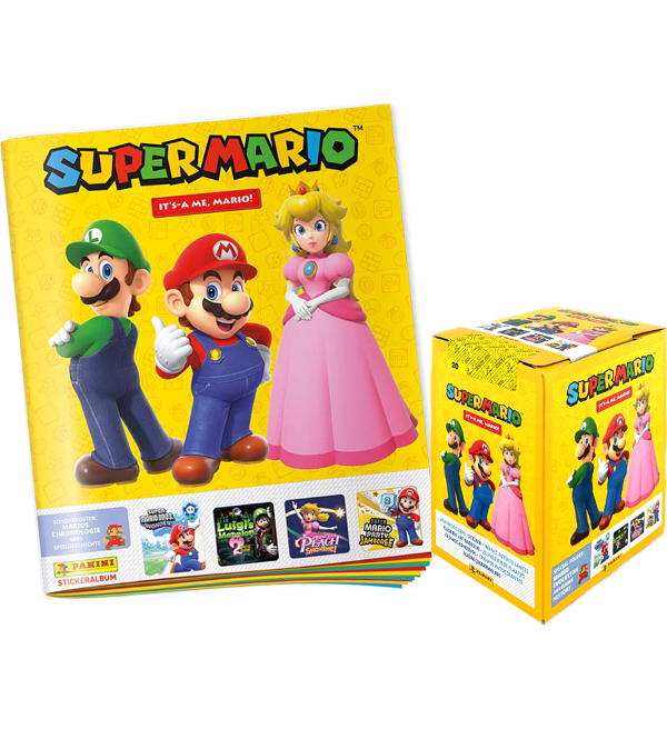 Panini Super Mario - It's-a Me Mario Sticker - Album + Display mit 36 ...