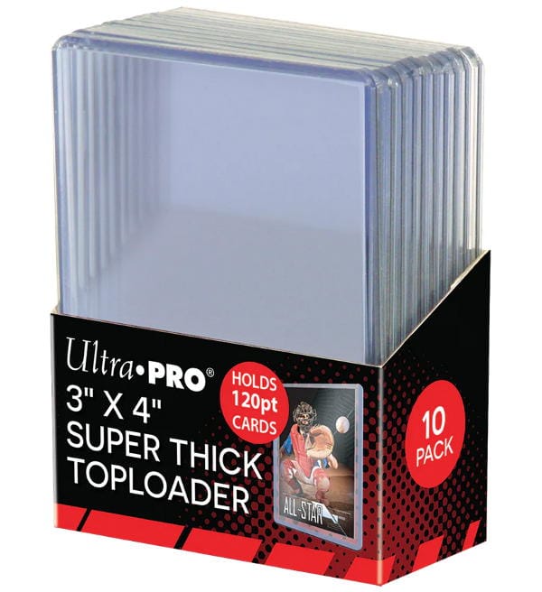 Ultra Pro 3" x 4" SUPER THICK 120PT Toploader - 10 Stück, Stickerpoint
